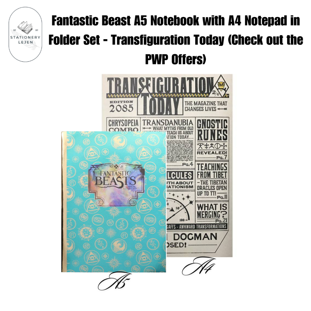 Fantastic Beast A5 Notebook with A4 Notepad in Folder Set ...