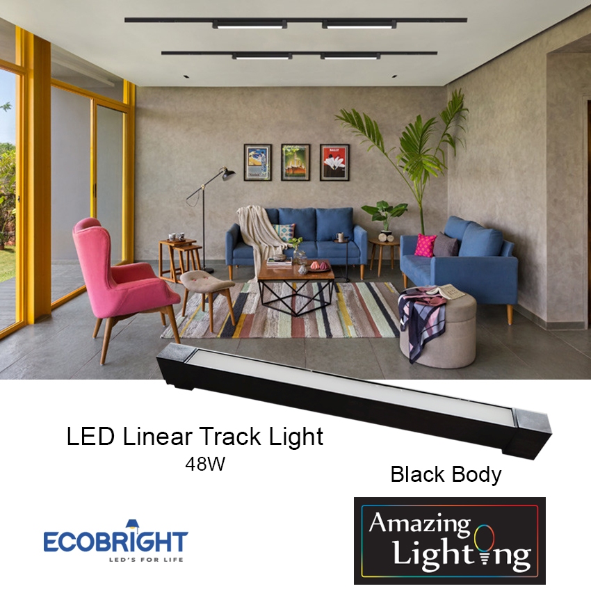 EcoBright LED Magnetic Linear 48W Track Light Ceiling Light Warm White ...