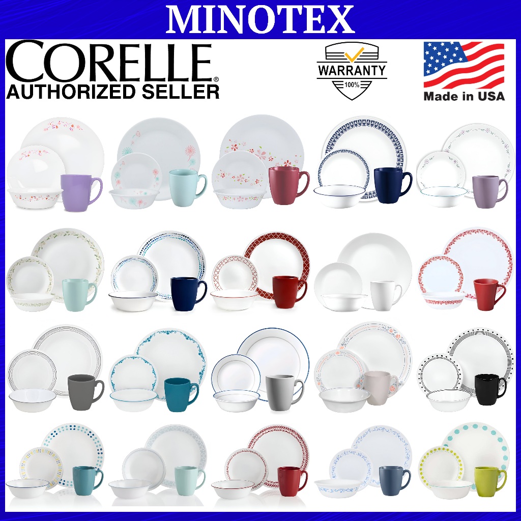 Corelle 16pcs Dinnerware Set Livingware, Dinnerset, Microwave Safe ...
