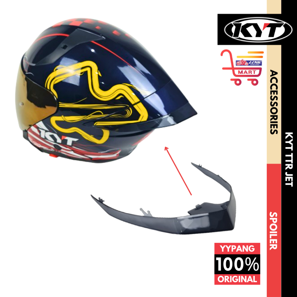 KYT TTR JET HELMET SPOILER SMOKE (PNP) | Shopee Philippines
