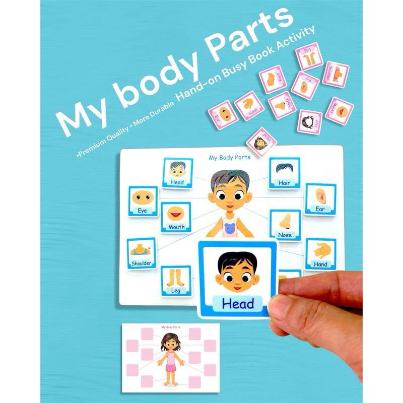 Interactive My Body Parts Busy Book: Learn & Play Anatomy Pre School ...