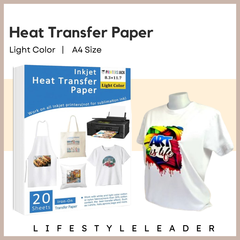 Heat Transfer Paper A4 Size T-shirt Transfer Paper Inkjet Printable ...