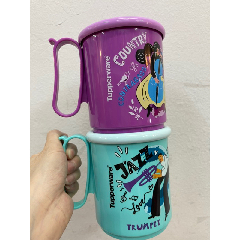 100% Tupperware Jumbo Mug 500ml Microwaveable Beverage Cup with Lid ...