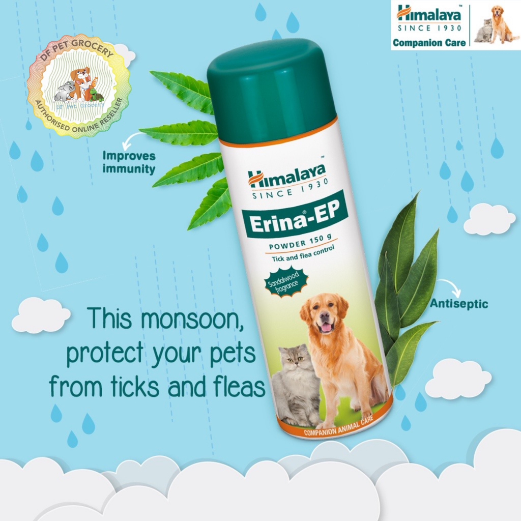 HIMALAYA Erina-EP Powder 150g For Cats & Dogs (Tick and flea control ...