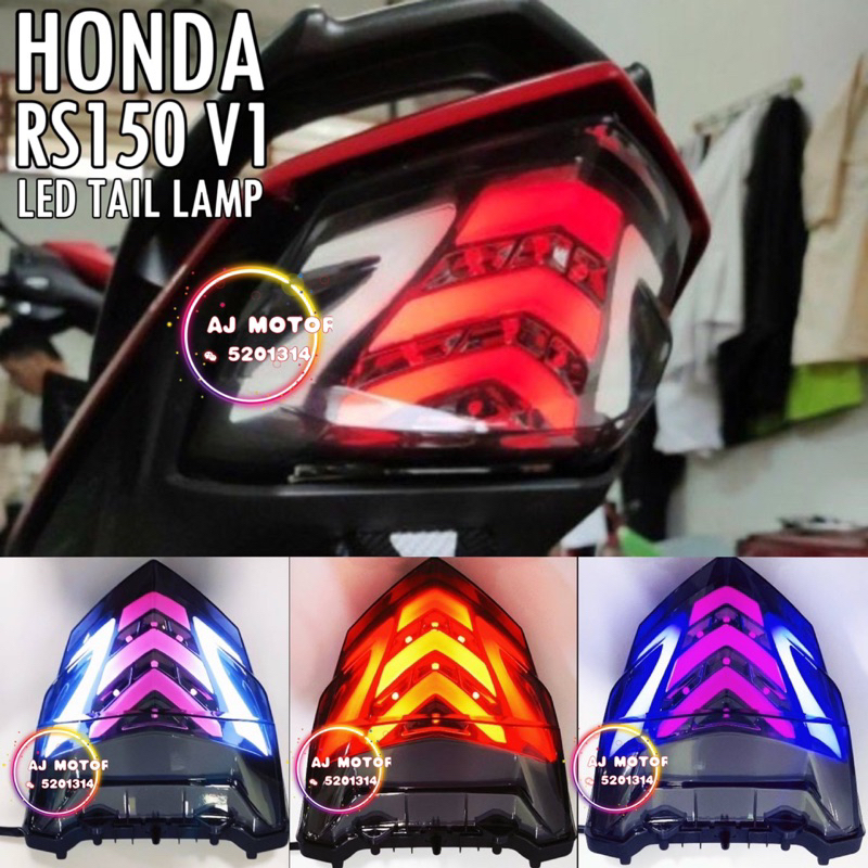 HONDA RS150 RD150R RS V1 LED TAIL LAMP WITH SIGNAL BRAKE LIGHT LAMPU ...