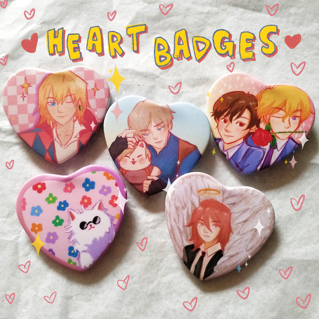 Heart Badges [Howl, Gojo, Angel, Leon, TamaHaru] | Shopee Philippines