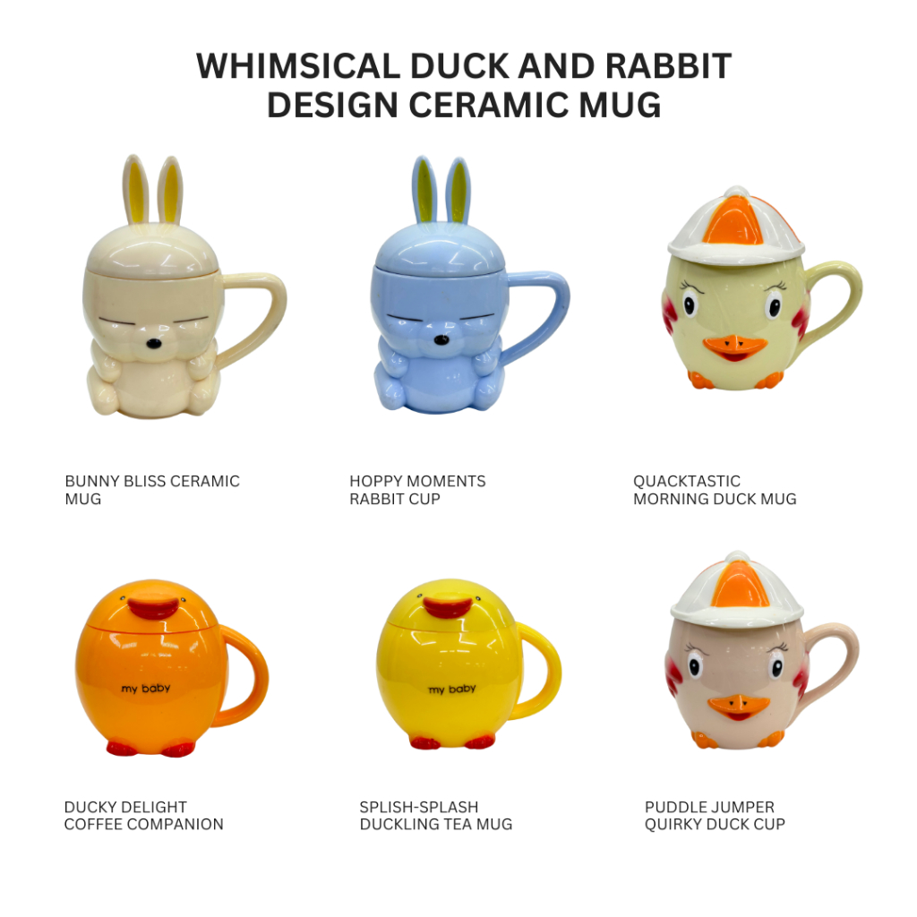 Cawan Kartun Comel dengan Penutup Cute Cartoon Mug with Cover Kid Cute ...