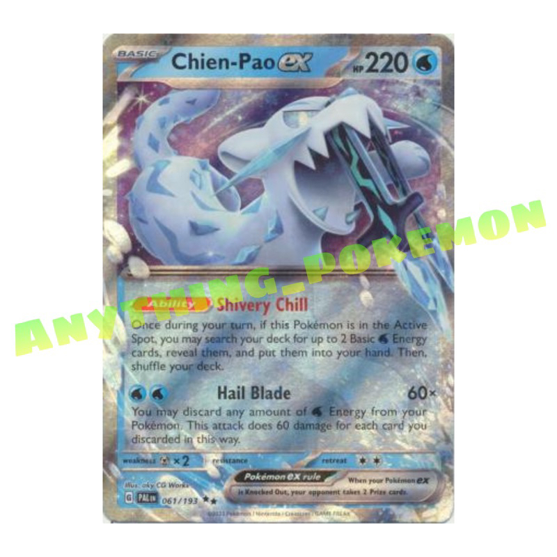 Pokemon Card - Chien-Pao ex (061/193) - Ultra - Scarlet&Violet:Paldea ...