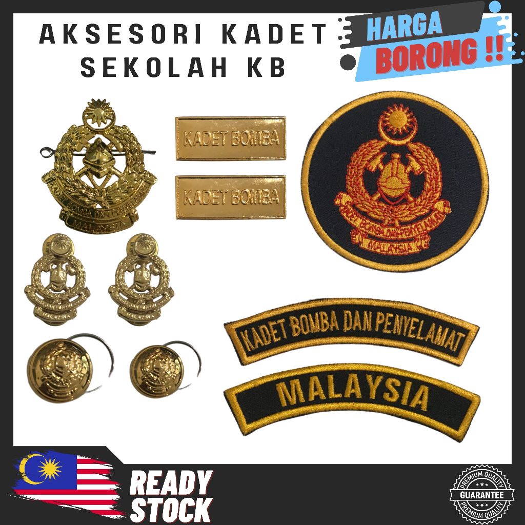 KB ACCESSORIES SEKOLAH LENCANA BAHU BADGES LOGO TOPI KADET BOMBA METAL ...