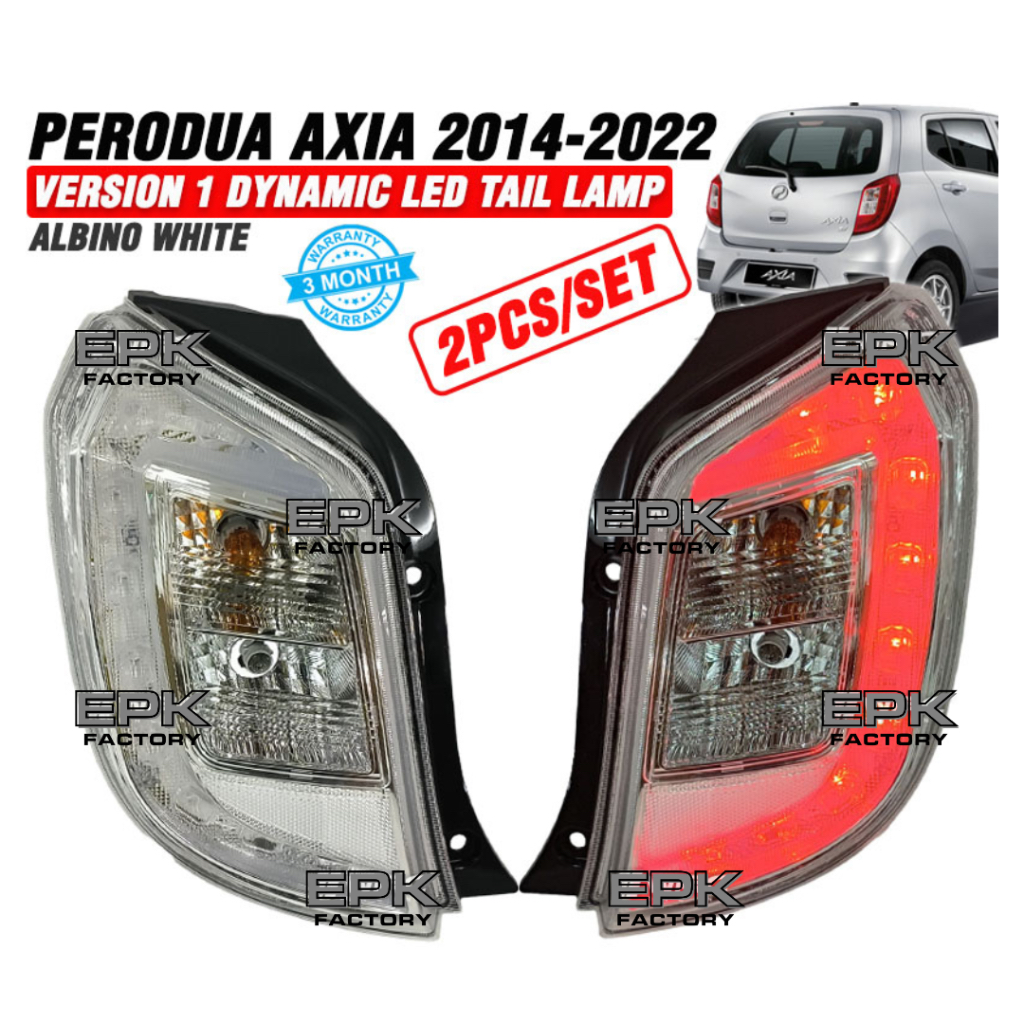Perodua Axia 2014-2022 Dynamic Tail lamp Tail light Albino Lampu ...