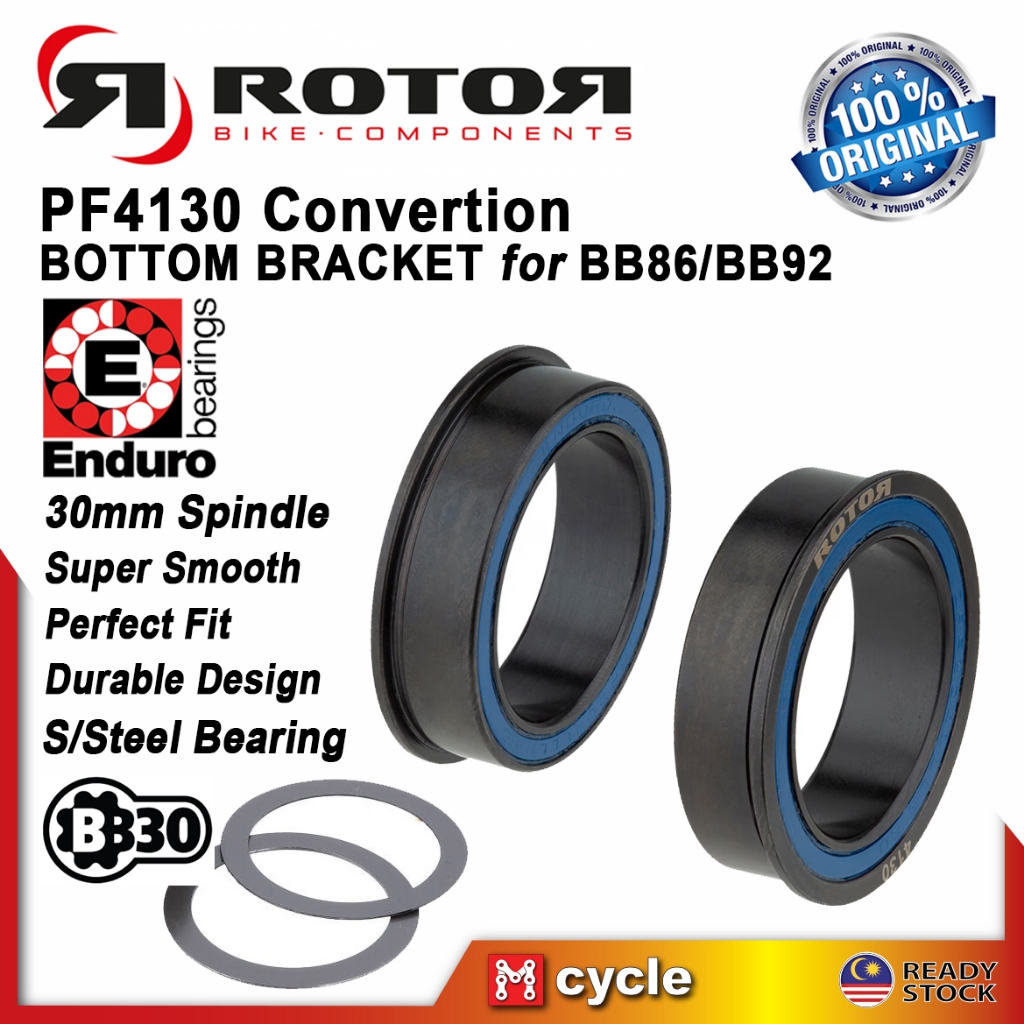 ROTOR PF4130 Bottom Bracket for BB86 BB92 with BB30 Crank Spindle ...