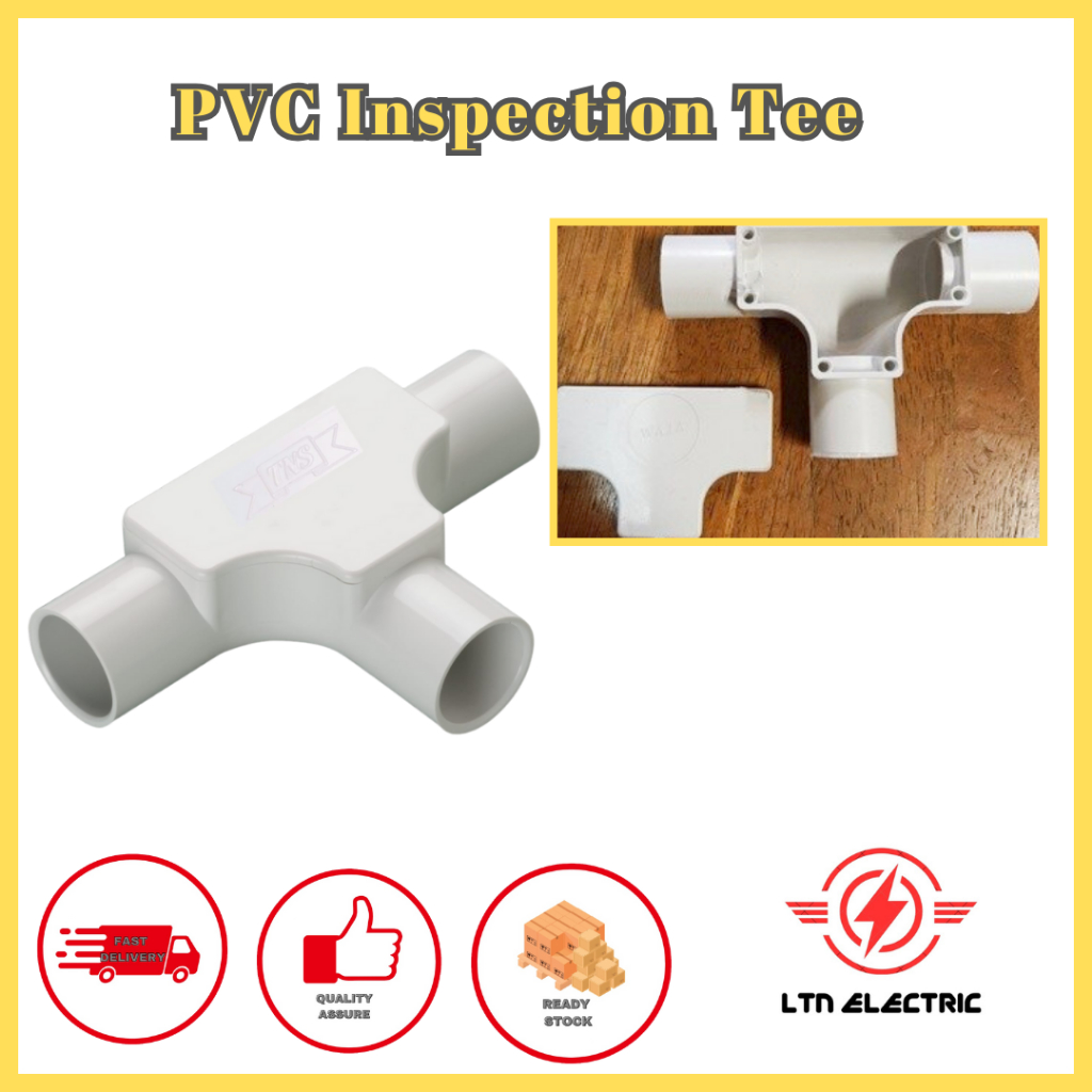 100PCS/50PCS/30PCS PVC Conduit Fitting Inspection Tee 3/4 "20mm/1" 25mm ...
