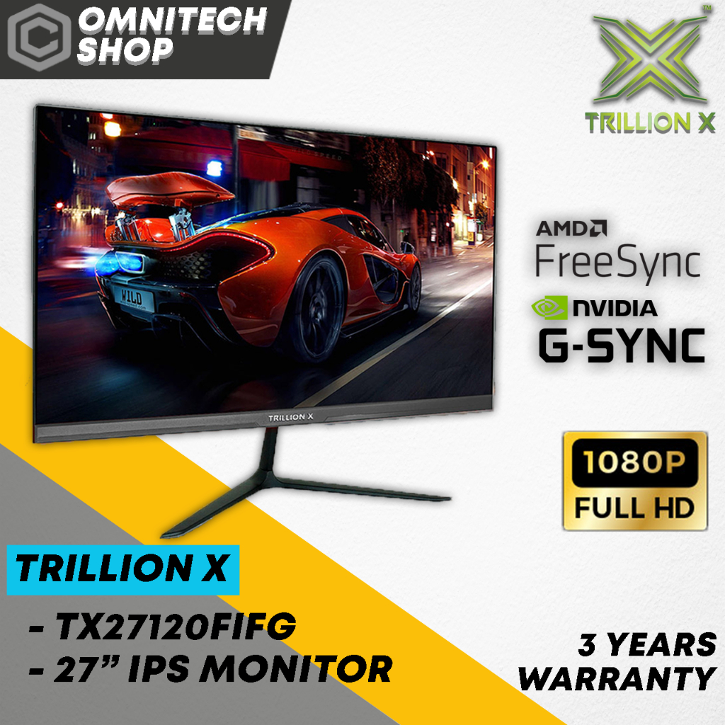Omnitech Shop Trillion X 27" IPS 120hz 2ms FHD 1920x1080 G-Sync ...