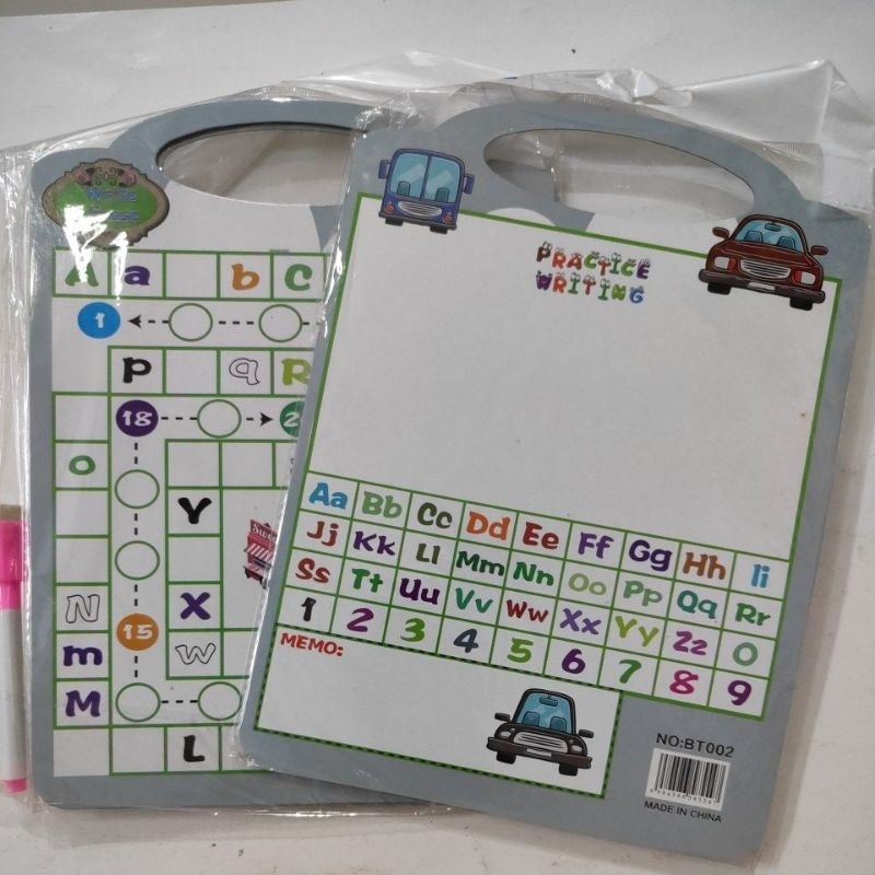 Children Mini whiteboard Car vehicle Alphabet Letters Practice Writing ...