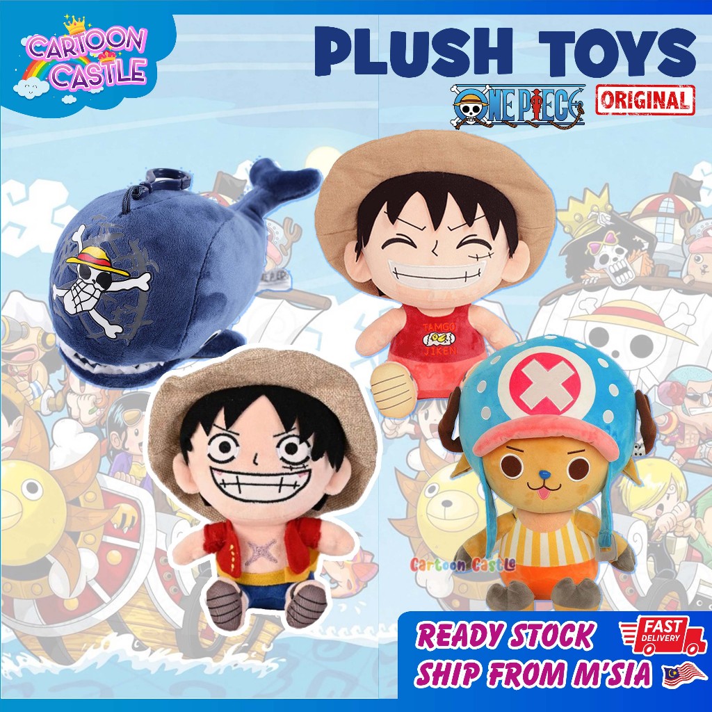 One Piece Plush Doll Luffy Chopper Laboon Plushie Toy Doll Birthday Set ...