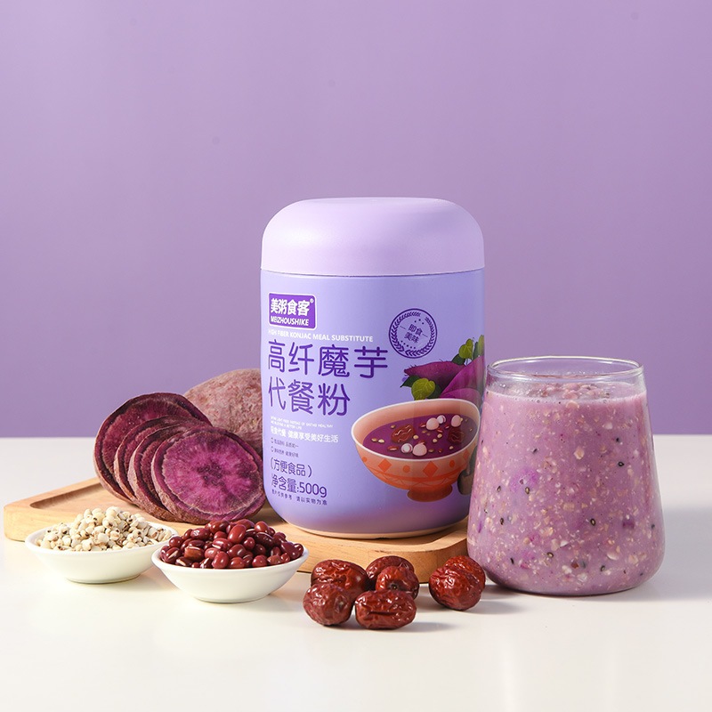 Congee Food Guest High-Fiber Konjac Meal Replacement Congee Purple ...