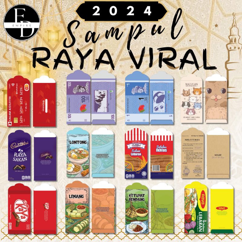 Sampul Raya 2024 Viral 1 Pack/10 Pcs | Shopee Philippines