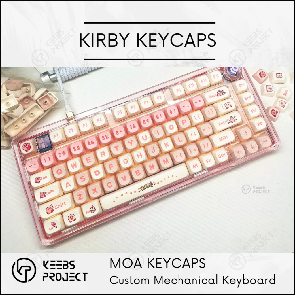 Kirby PBT MOA Profile Keycap Set for Mechanical Keyboard KeebsProject ...