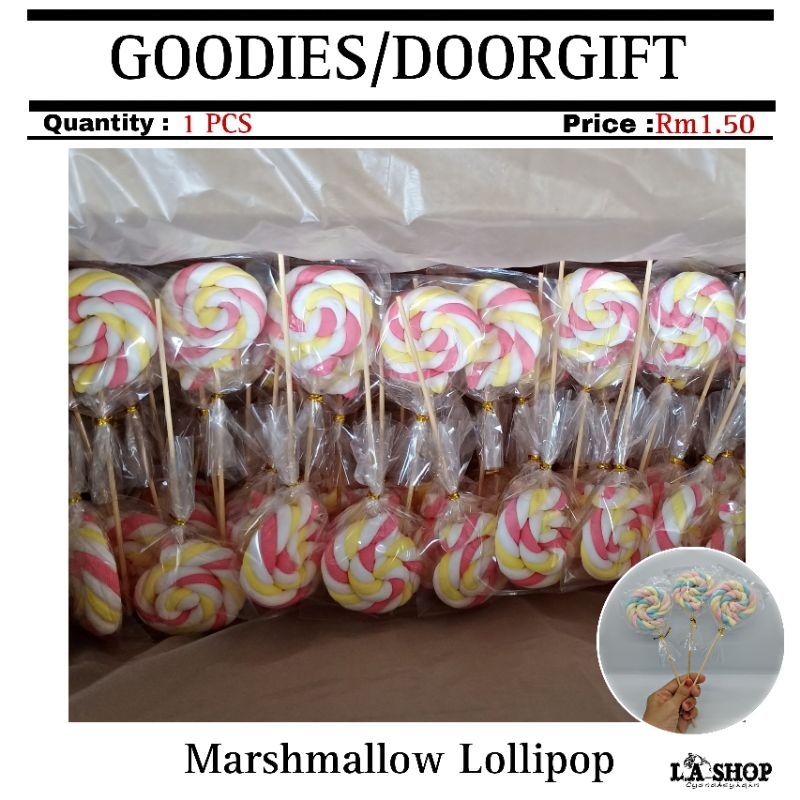 L.A SHOPP Marshmallow Lollipop- goodies candy lollipop goodies Kanak ...