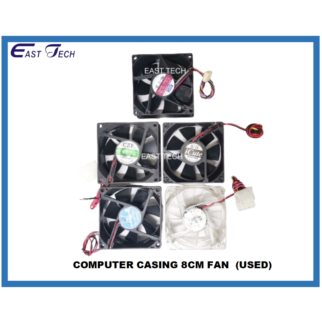 8CM FAN COMPUTER CASING FAN 4 PIN MOLEX POWER (USED) | Shopee Philippines