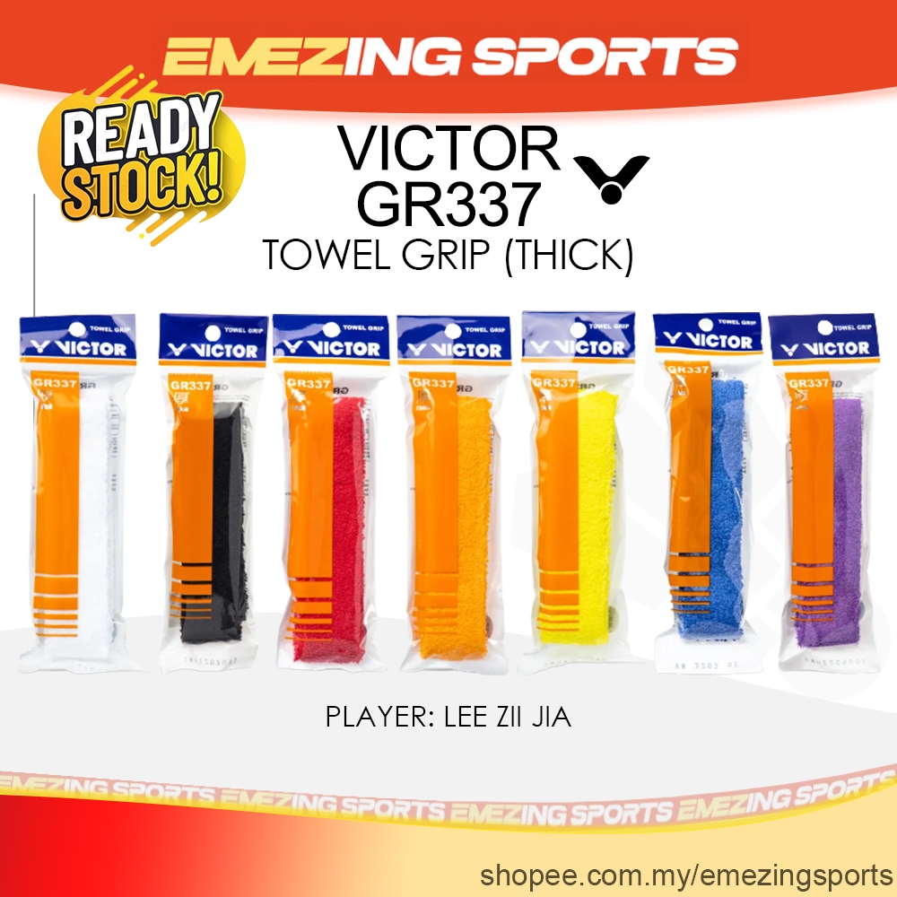 Victor GR337 Badminton Thick Towel Grip (Single Pack) - Using by Player ...