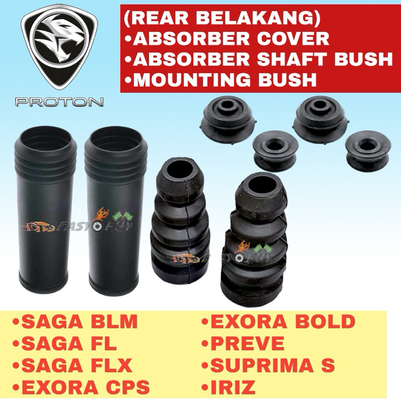 Proton (Rear Belakang) Absorber Bush Kit Cover - Proton Saga BLM FL FLX ...