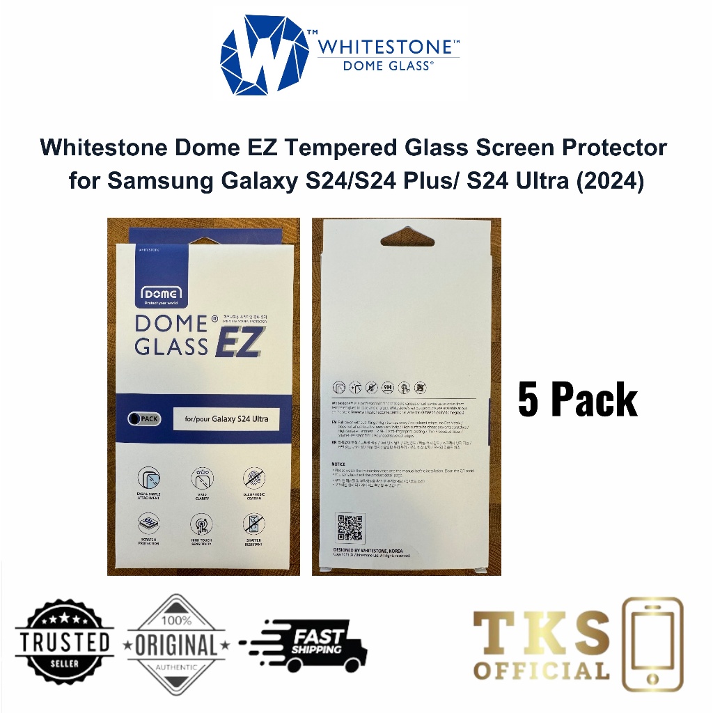 Whitestone Dome EZ Tempered Glass Screen Protector for Samsung Galaxy ...