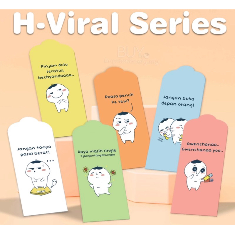 Sampul Duit Raya 2024 & Comel - Viral Design 5 & 10 pcs/pack | Shopee ...