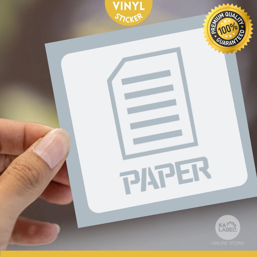 Paper Recycle - Vinyl Decal Sticker for Wheelie Bin / Wheely Dustbin ...