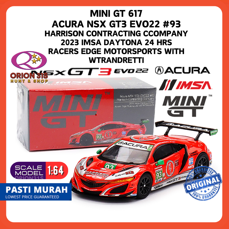 Mini GT 617 Acura NSX GT3 EVO22 93 Harrison Contracting Company 2023 ...