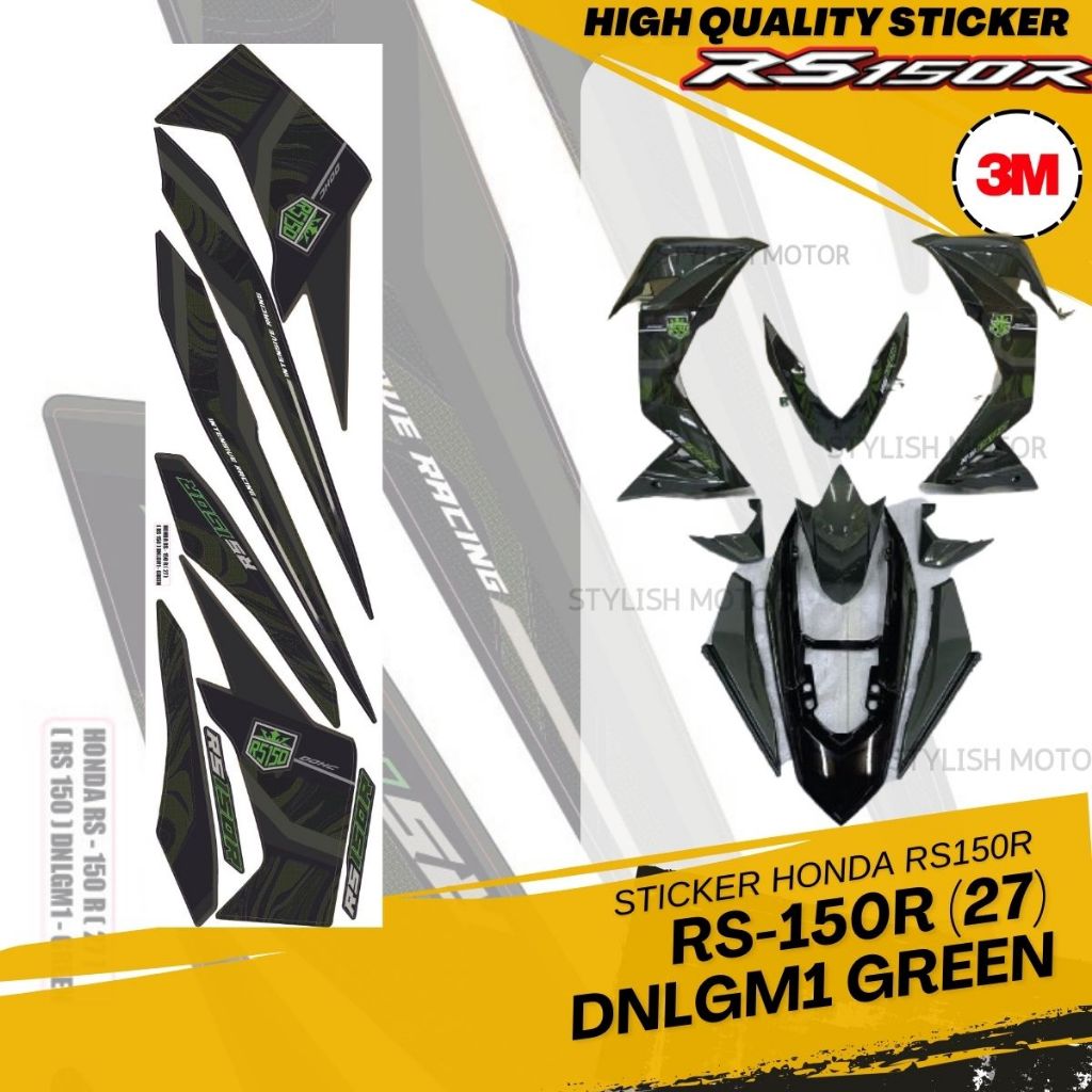 Stripe Honda Rs150 [ 3M Sticker ] Rs150r Dnlgm1 Green Motorcycle ...