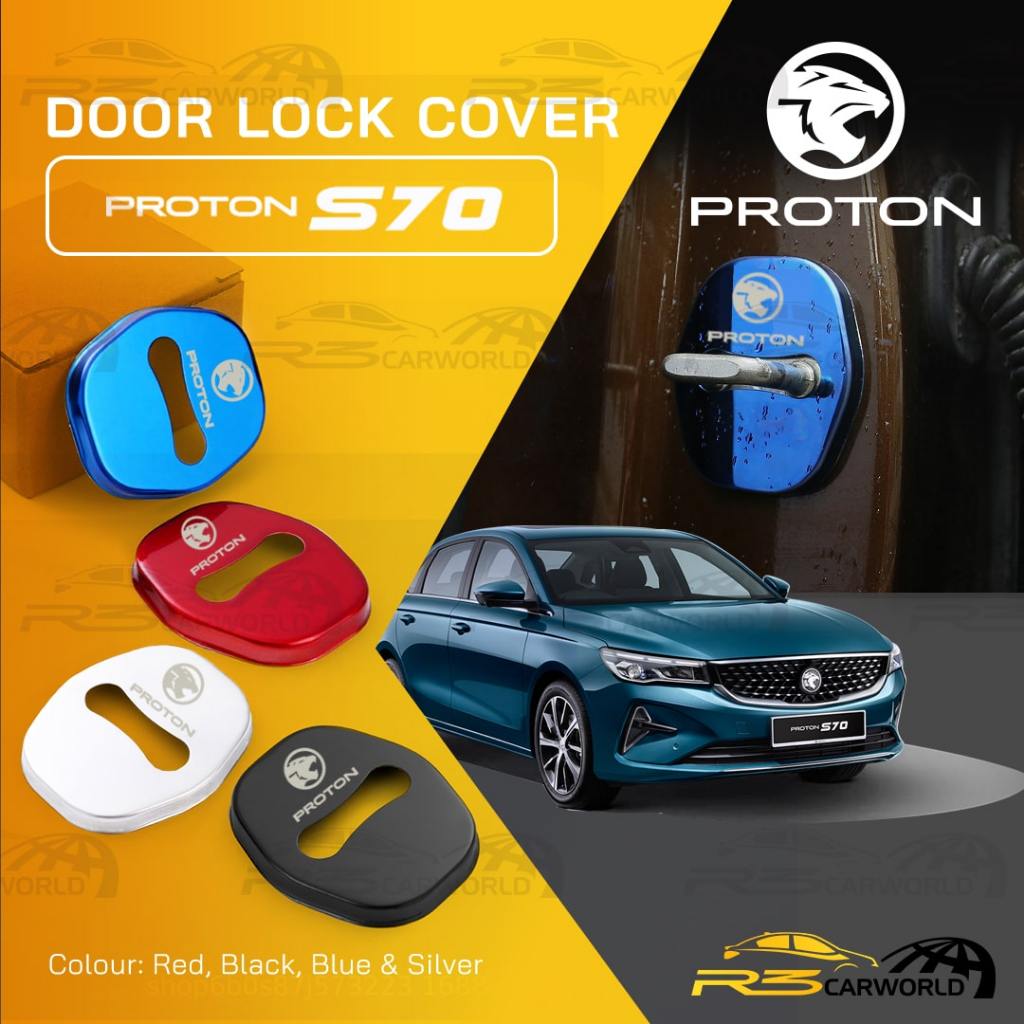 [Door Lock Cover] Proton S70 Stainless Steel Door Latch Protective ...