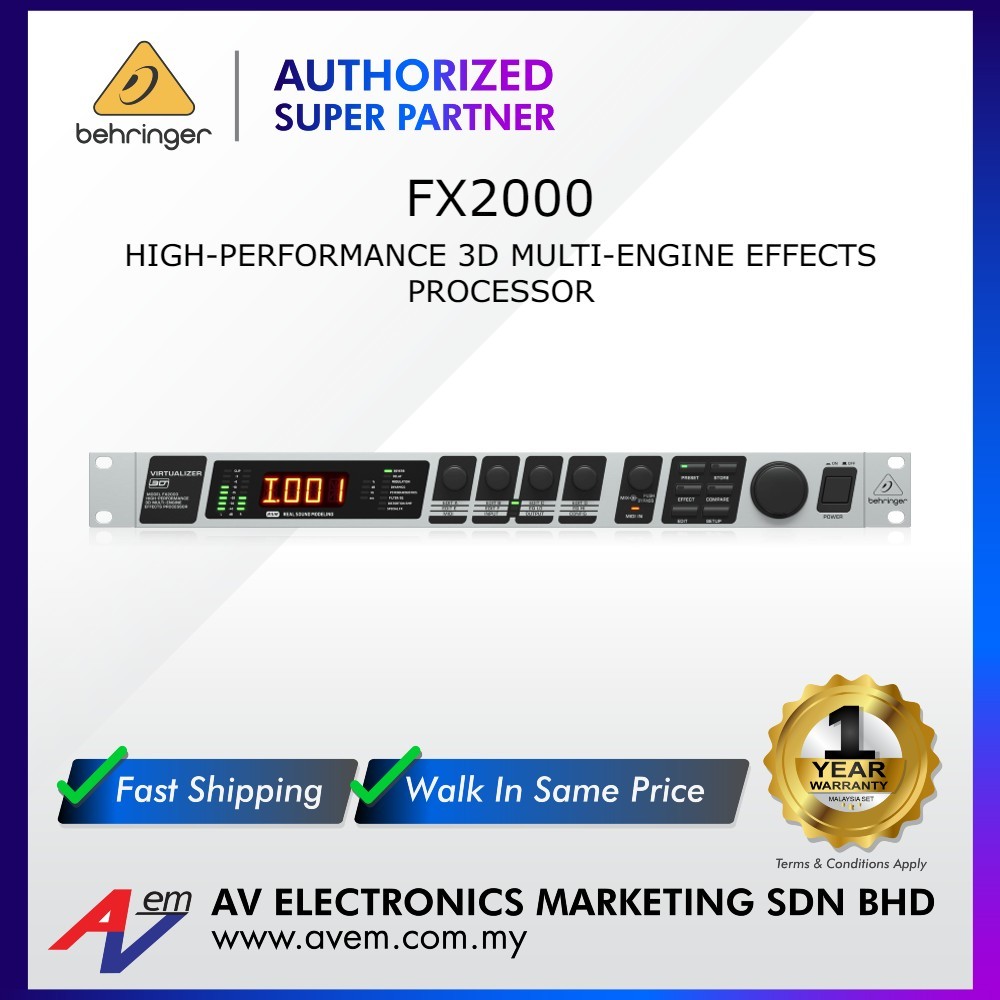 BEHRINGER Virtualizer 3D FX2000 Multi-Effects Processor | Shopee ...
