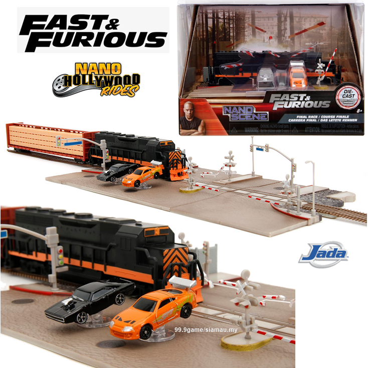 Jada Fast & Furious Final Race Train Nano Scene & Dodge and Supra cars ...