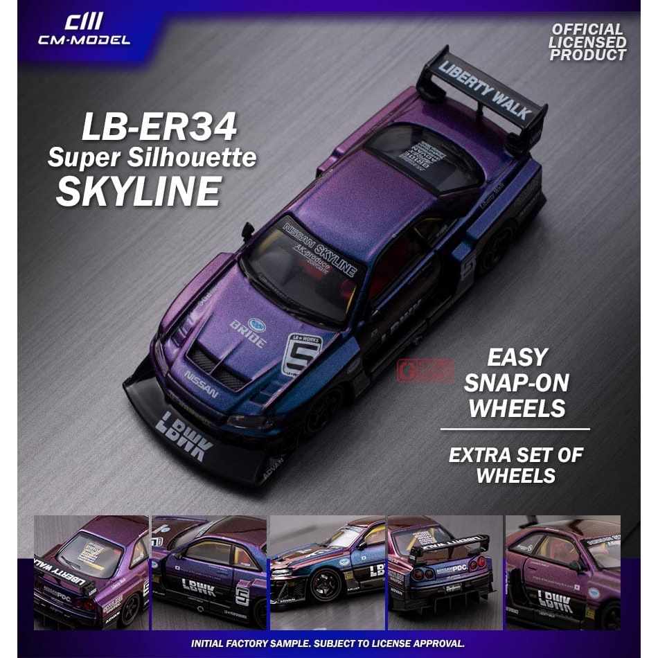 CM MODEL 1/64 NISSAN LBWK ER34 5 Chameleon Purple | Shopee Philippines