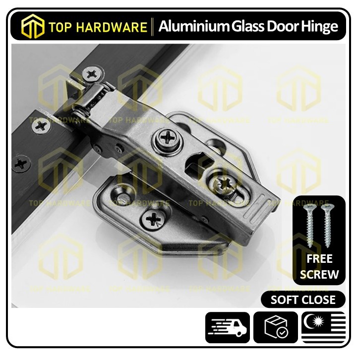 TOP 5/8'' Aluminium 250 Frame Glass Door Soft Close Hinge Kitchen ...