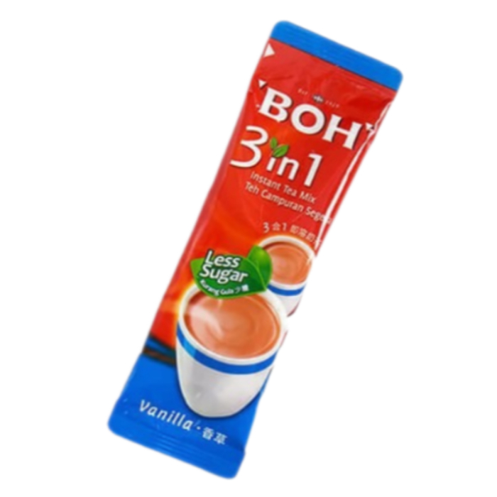 Boh 3in1 Instant Tea Mix - Vanilla Less Sugar (19g x 3 sticks) | Shopee ...