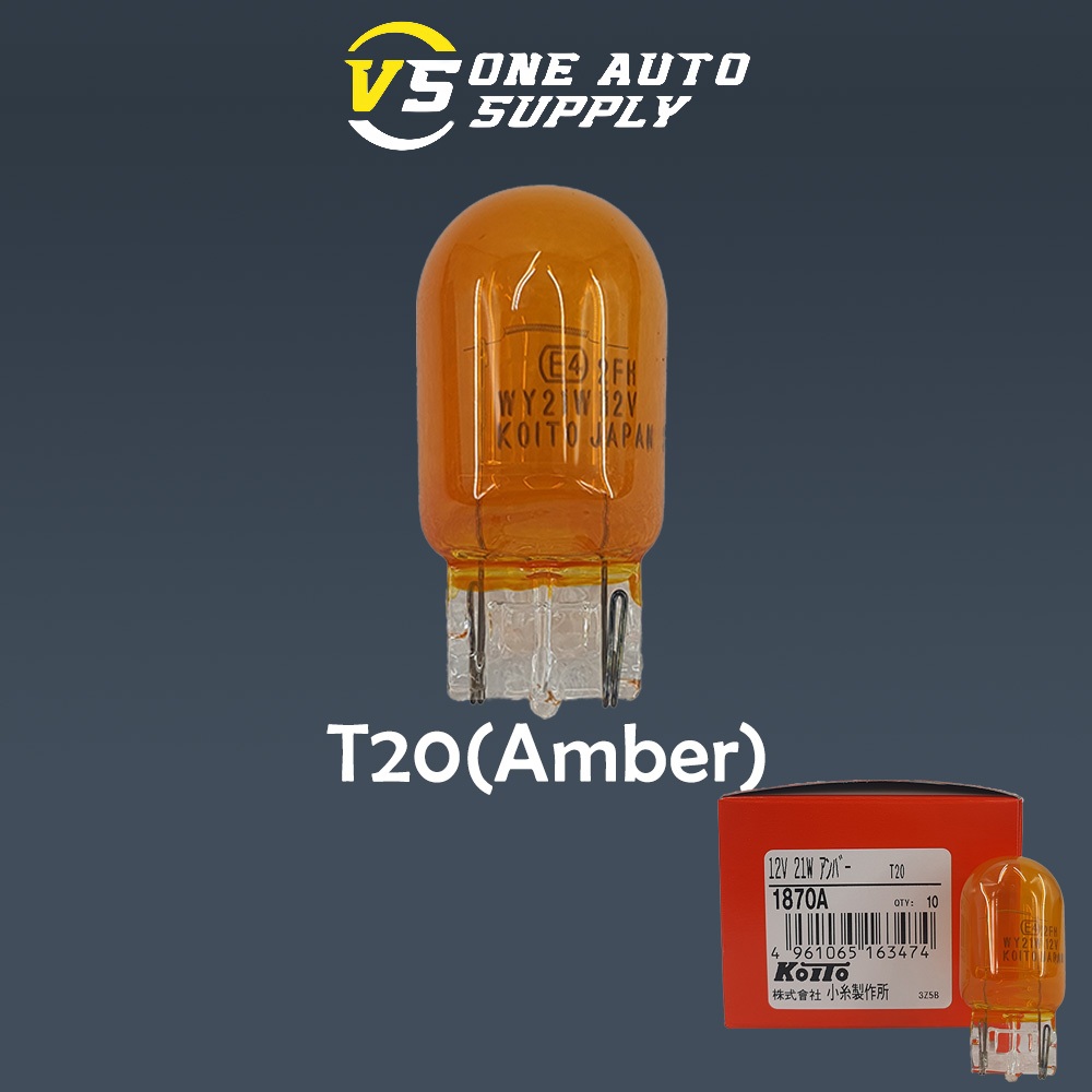 Koito 12V T20 7440 7443 W21W W21/5W T10 1141 1016 T15 Amber Signal Light Bulb Lamp Tail Mentol ...
