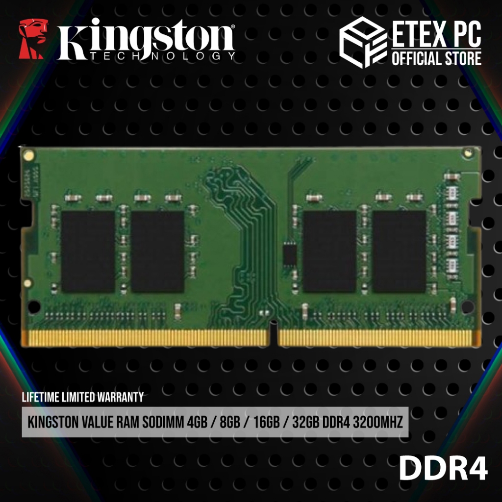 Kingston Value Ram Sodimm 4GB / 8GB / 16GB / 32GB DDR4 3200MHZ Memory Ram ( Laptop Ram ...
