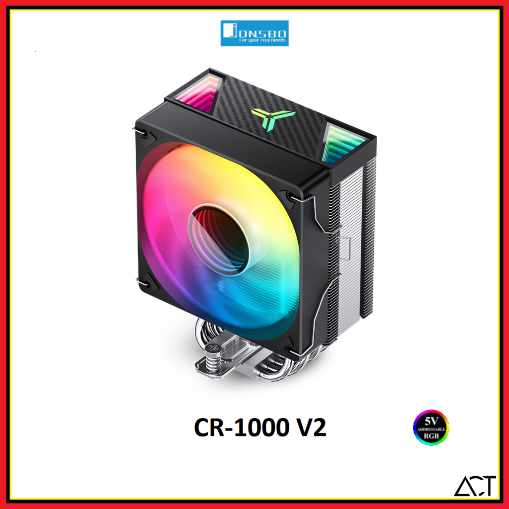 Jonsbo CR1000 V2 ARGB Black 12CM 4 Pipe Tower CPU Cooler Heatsink (2 ...