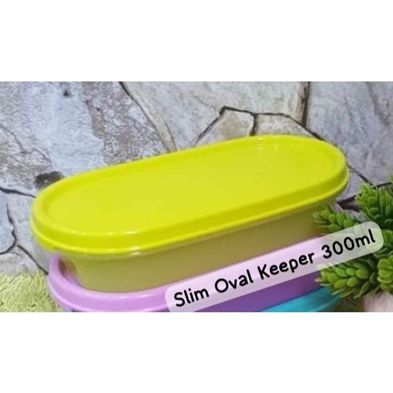 2072 Tupperware Slim oval keeper 300ml/ Tupperware Oval Keeper - Tupperware Brands | Shopee ...