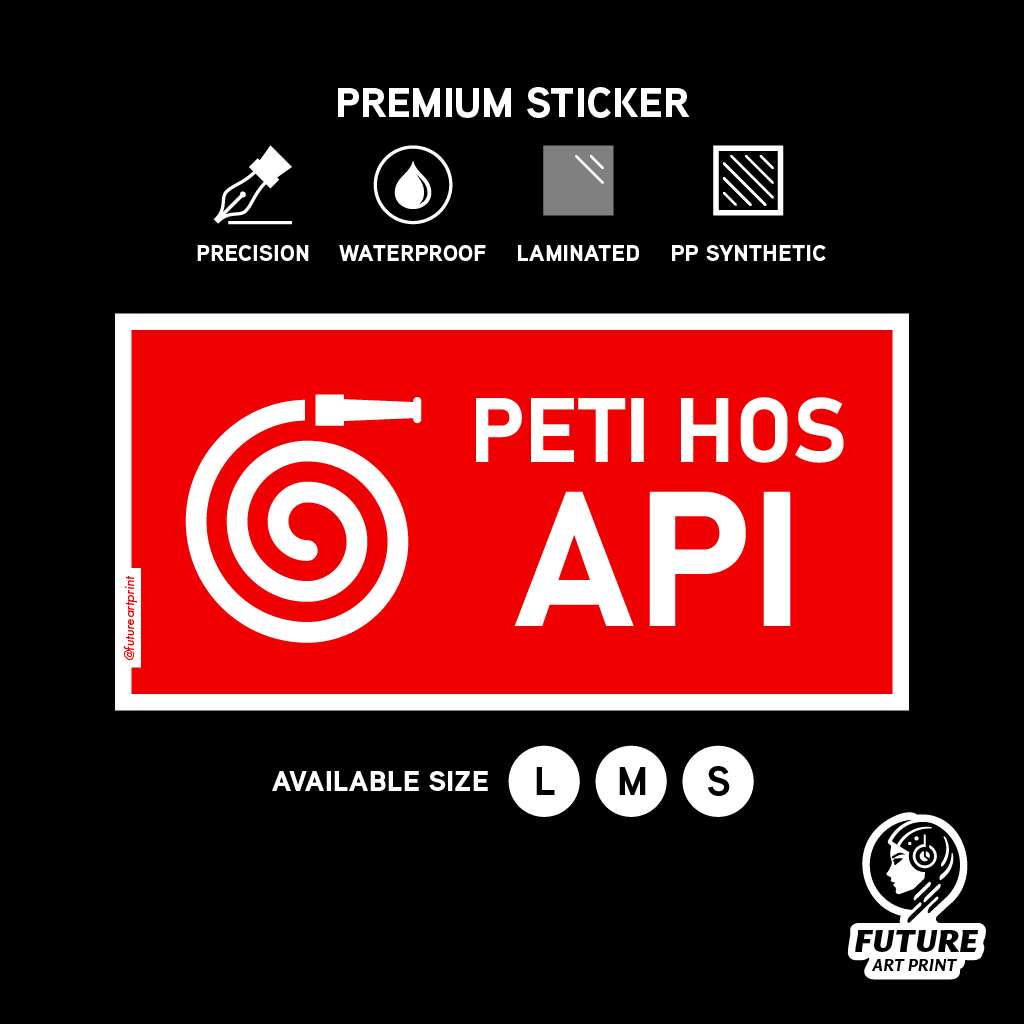 Peti Hos Api Stiker. Premium Sticker Sign Emergency Signage. Fire Reel ...