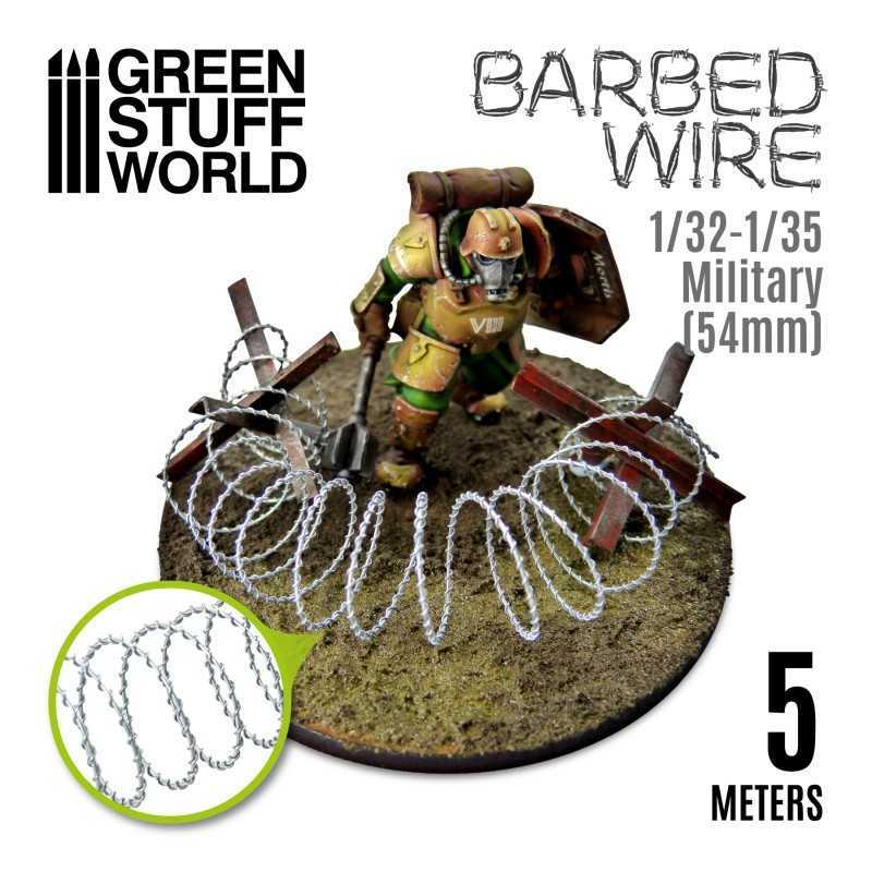 GSW Green Stuff World Simulated BARBED WIRE - 1/32-1/35 Military (54mm ...