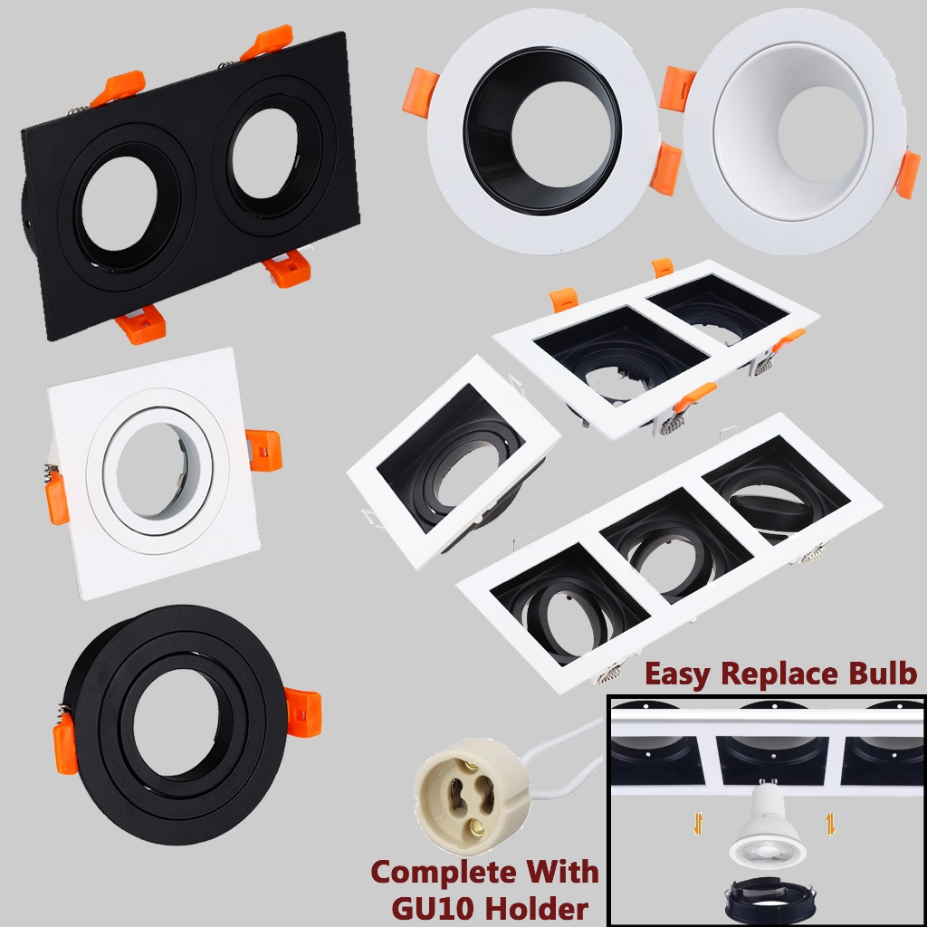 3H 3-inch GU10 Directional Down Light Ceiling Light Eye Ball Spot Light ...
