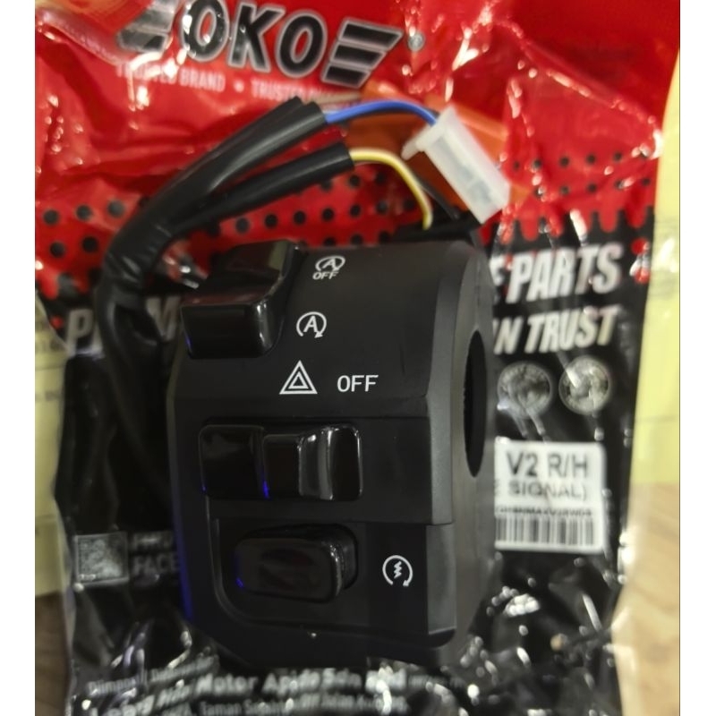 YAMAHA NVX155 V2 (ABS) NMAX V2 RH HANDLE SWITCH WITH DOUBLE SIGNAL - BY ...