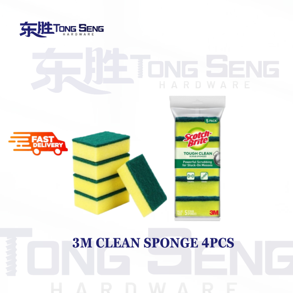 3M CLEAN SPONGE 4PCS | Shopee Philippines