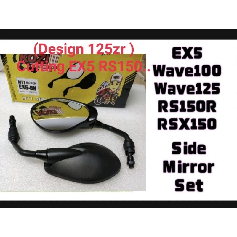 VIRAL ( CUTTING 125ZR ) SIDE MIRROR CHROME BLACK PNP HONDA EX5 WAVE ...