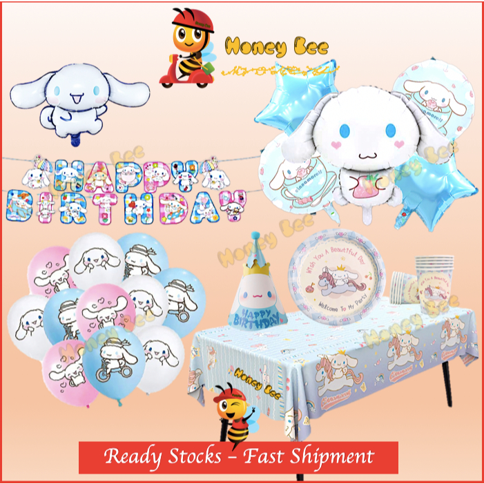 Cinnamoroll Sanrio Theme Birthday Party Supplies Set Paper Plate Cup ...