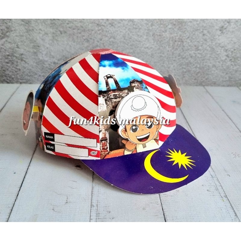DIY National Day Merdeka Art & Craft DIY 2-in-1 Cardboard Cap / Mahkota ...