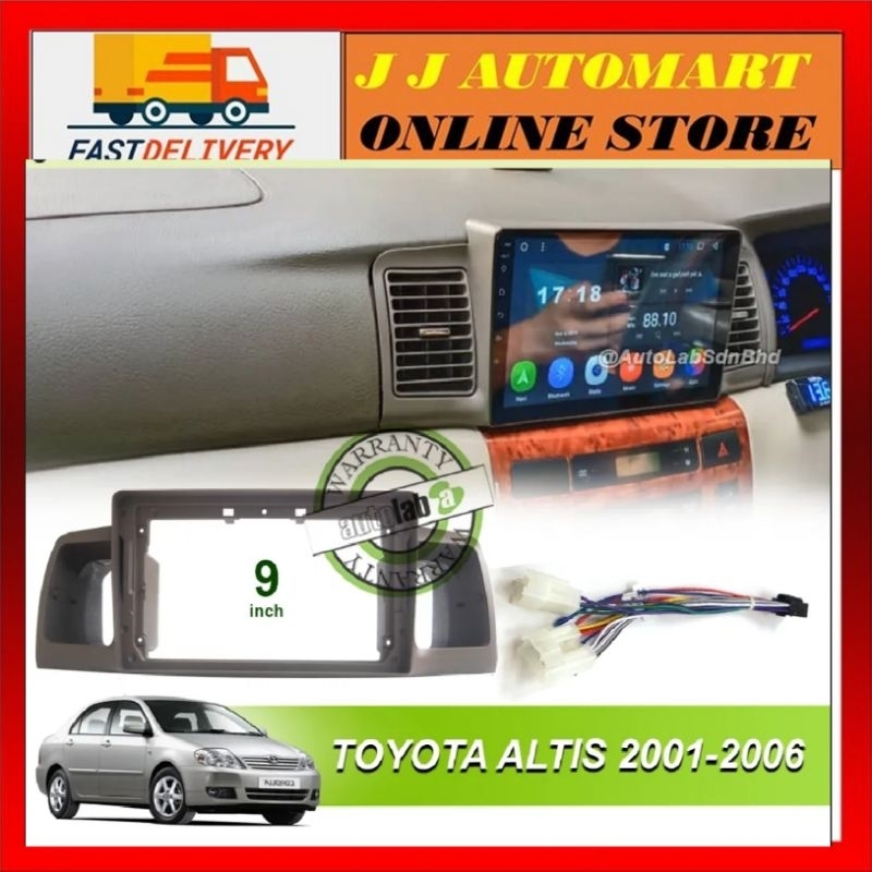 Toyota altis 2001-2006 9 inch android casing with socket | Shopee ...